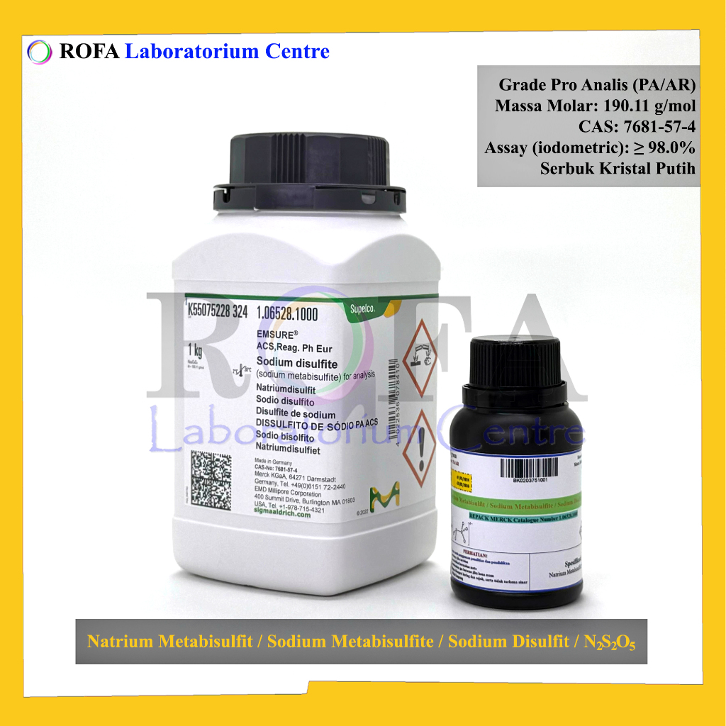 Jual Natrium Metabisulfit / Sodium Metabisulfite / Sodium Disulfite ...