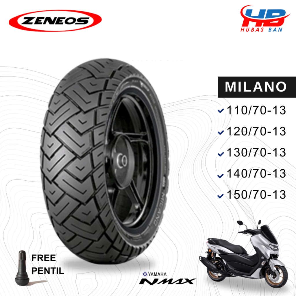 Jual Ban Nmax Zeneos Milano ZN87 110/70 120/70 130/70 140/70 150/70 ...
