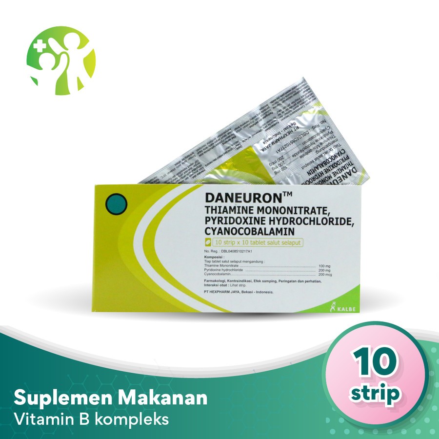 Jual Daneuron 100 tablet - Suplemen Makanan Vitamin B kompleks | Shopee ...