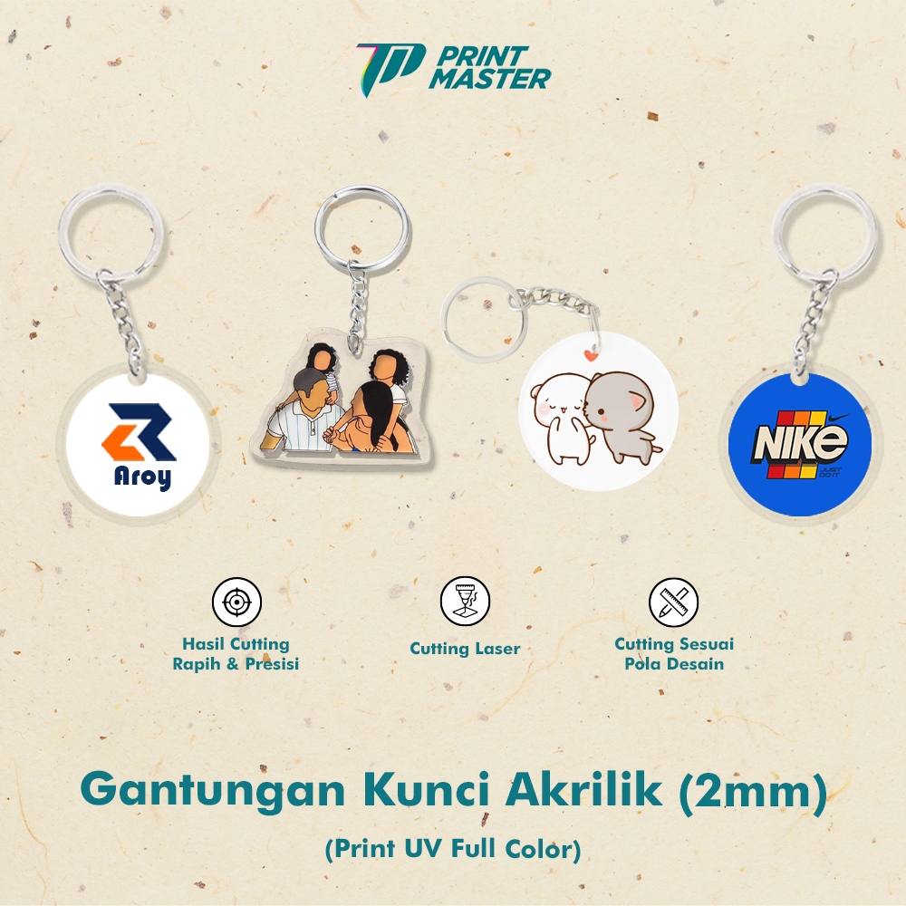 Jual Custom Gantungan Kunci Akrilik | Keychain Acrylic | Cetak UV 2mm | Shopee Indonesia