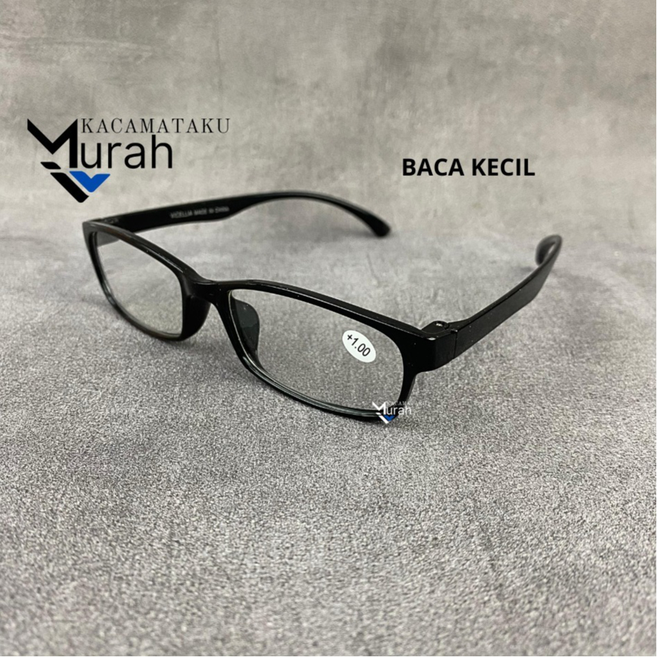 Jual Baca Kecil Hitam +100 s/d +400 Plastik Kuat // Kacamata Baca sudah ...