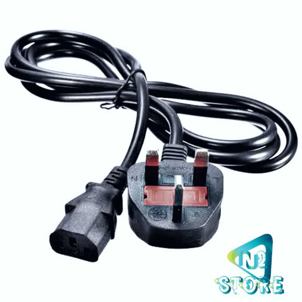 Jual Kabel power listrik colokan kaki 3 ori bahan tebal | Shopee Indonesia