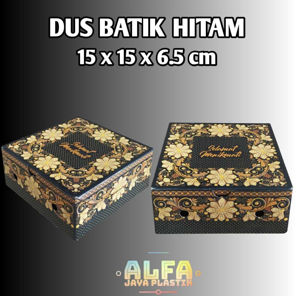 Jual Snack Box / Dus Batik Hitam Uk 15x15x6.5 cm | Shopee Indonesia