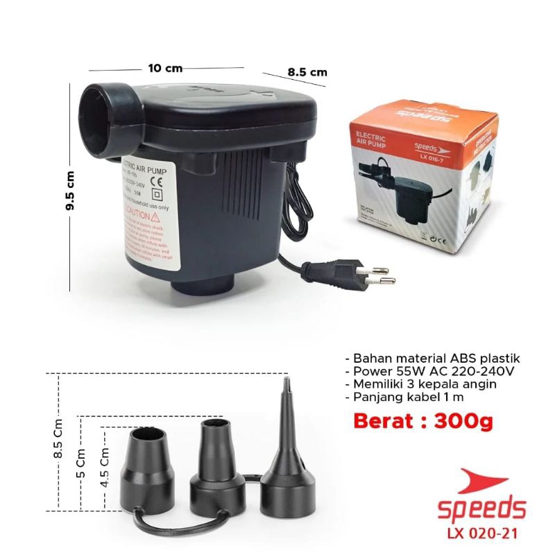 Jual SPEEDS Pompa angin otomatis pompa kasur angin double quick pompa udara otomatis | pompa ...