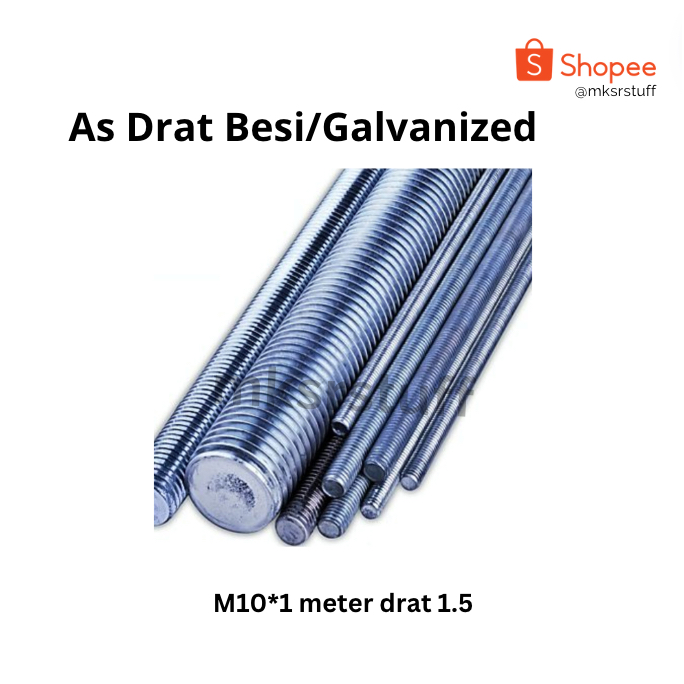 Jual M10 Ulir 1.5 - As Drat Galvanis / Putih | Shopee Indonesia