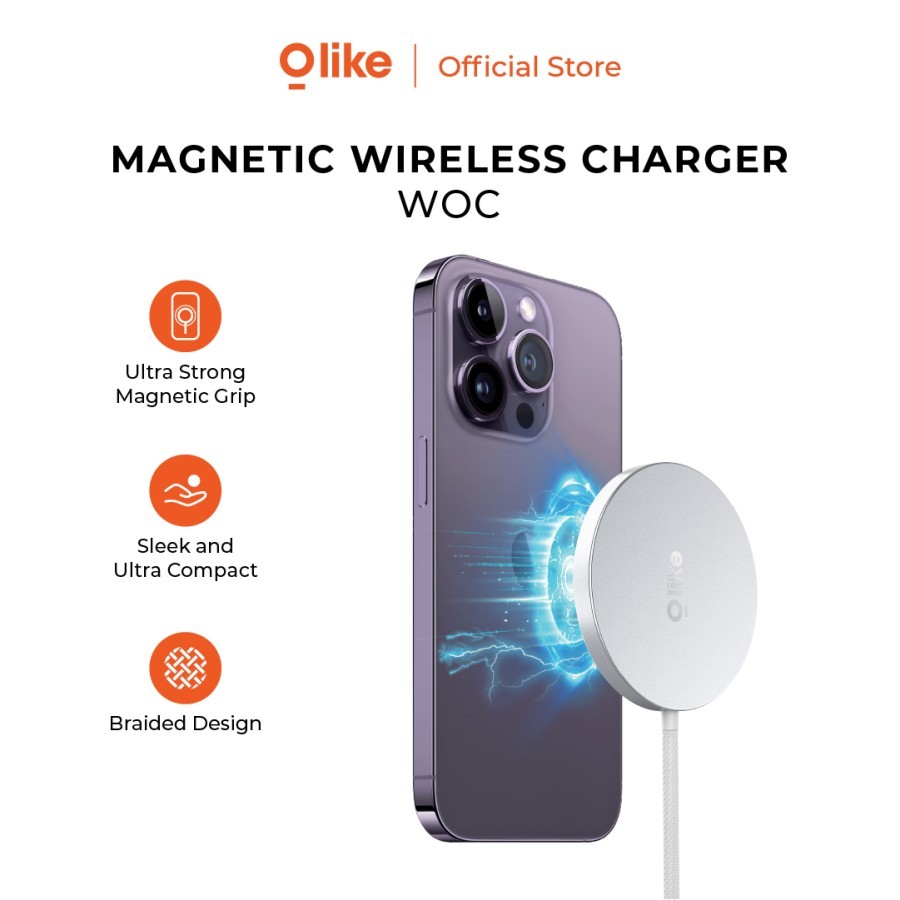 Jual OLIKE WOC MAGNETIC WIRELESS CHARGER (HADIAH EMAS) | Shopee Indonesia