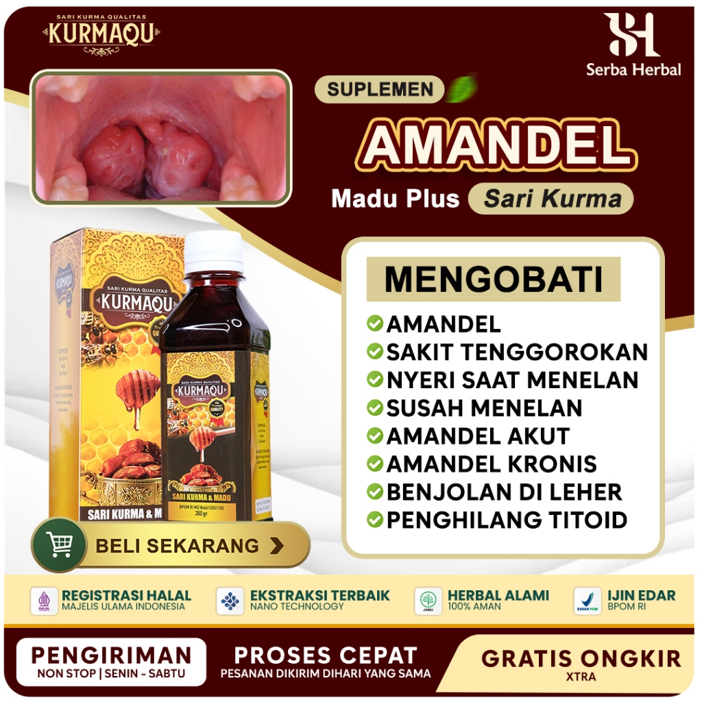 Jual Obat Amandel Anak dan Dewasa, Sakit Menelan, Susah Nelan, Tonsil ...