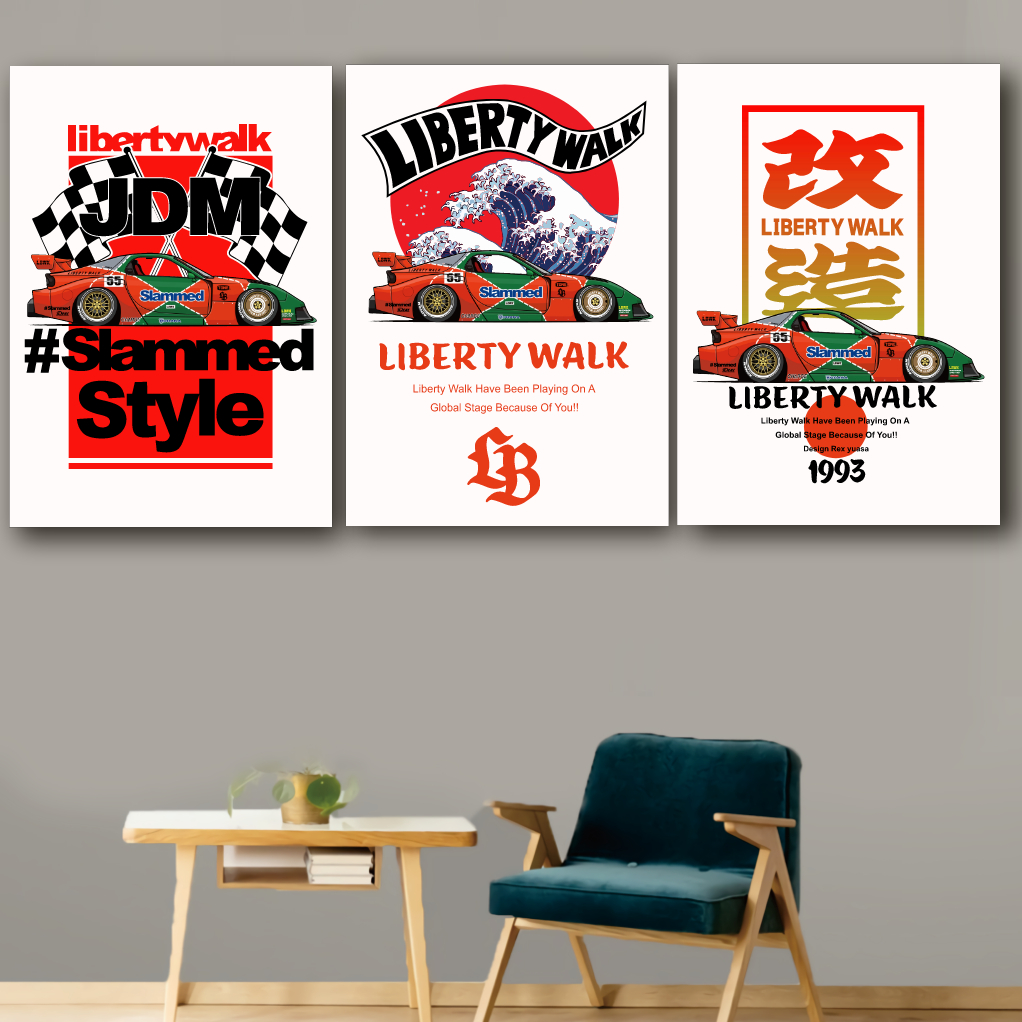Jual KARIMAKE Poster Kayu MAZDA RX-7 RX7 LBWK LIBERTY WALK TOKYO AUTO ...