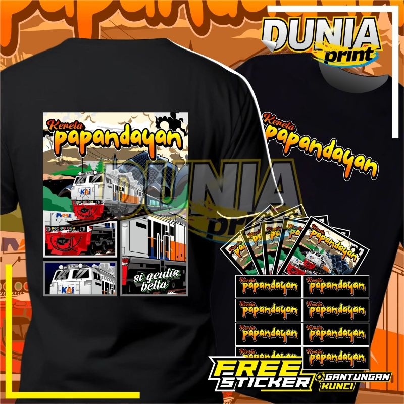 Jual (free sticker + ganci )KAOS ANAK DEWASA KERETA API PAPANDAYAN ...