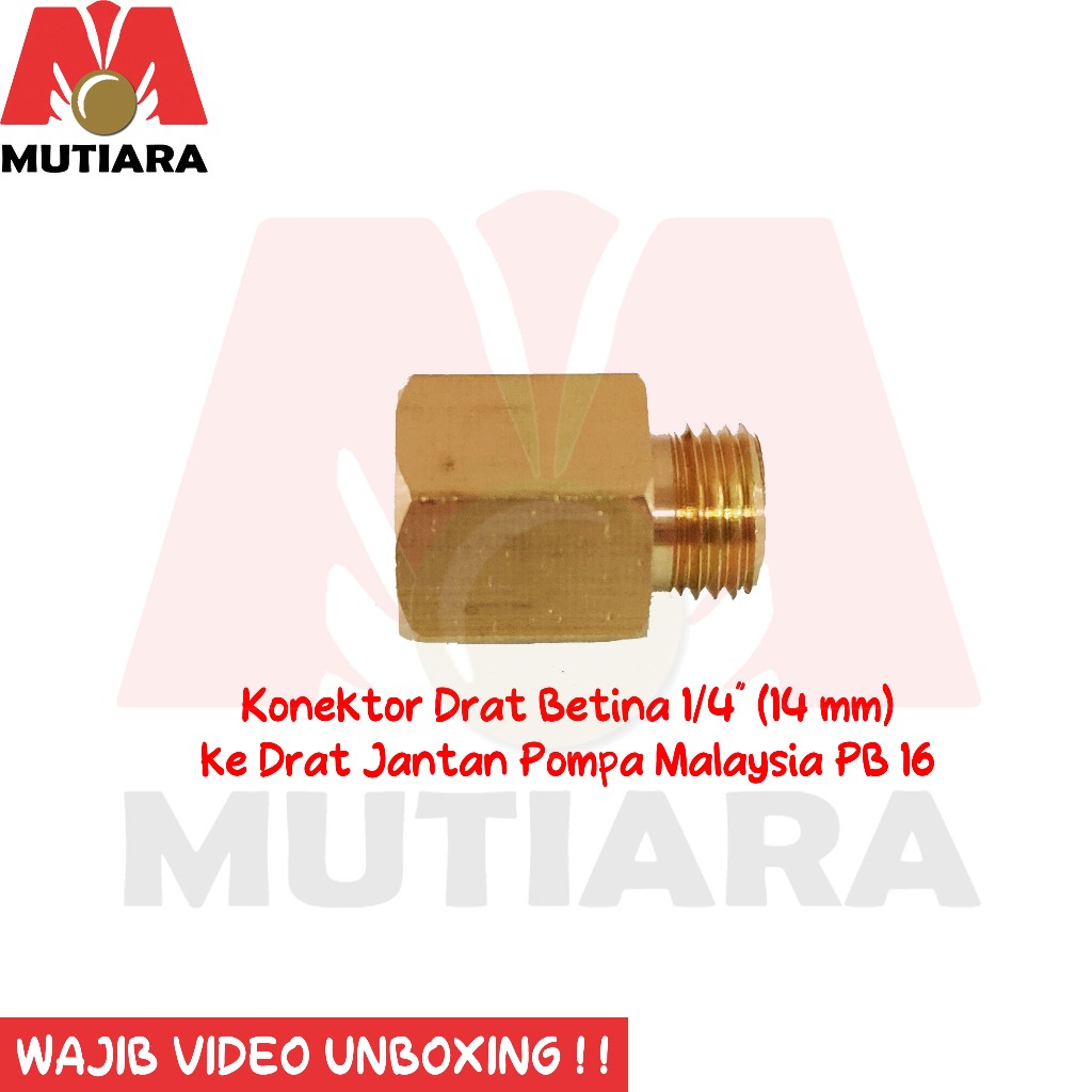 Jual Reducer Konektor Sambungan Kuningan Drat Elektrik 1/4" ke Pompa ...