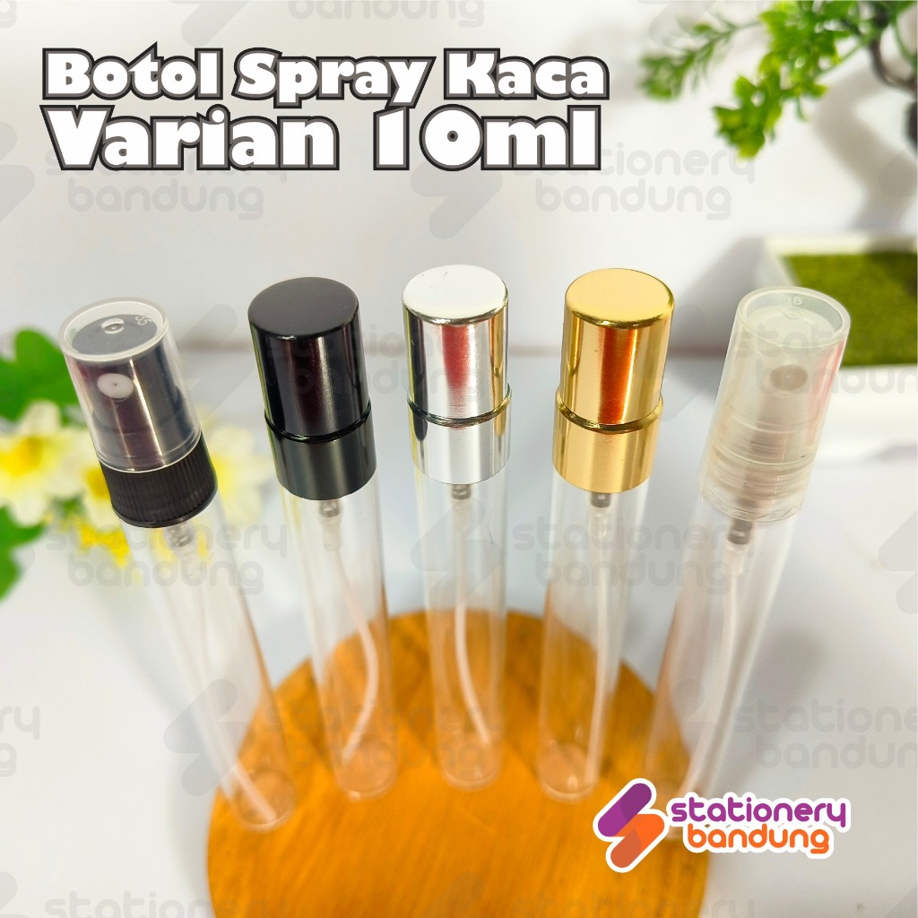 Jual Botol kaca spray semprot parfum mini travel portable tebal refill isi ulang varian 10ml ...