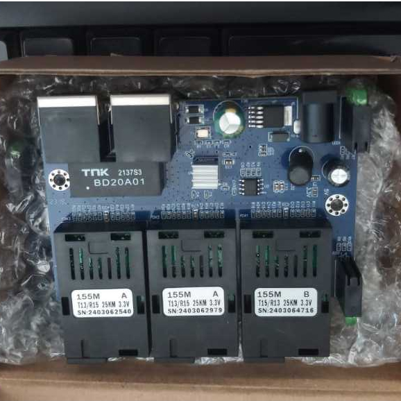 Jual Media Converter 3F2E / 3FO 2LAN PCBA | Shopee Indonesia