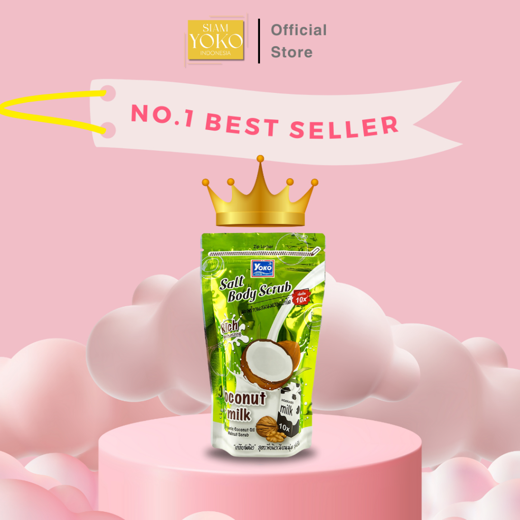 Jual Yoko Gold Salt Body Scrub Coconut Milk 350Gr | Shopee Indonesia