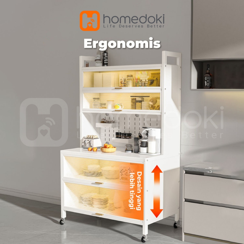 Jual Homedoki Lemari Dapur Minimalis/Rak Dapur/Lemari Piring/Rak Dapur ...