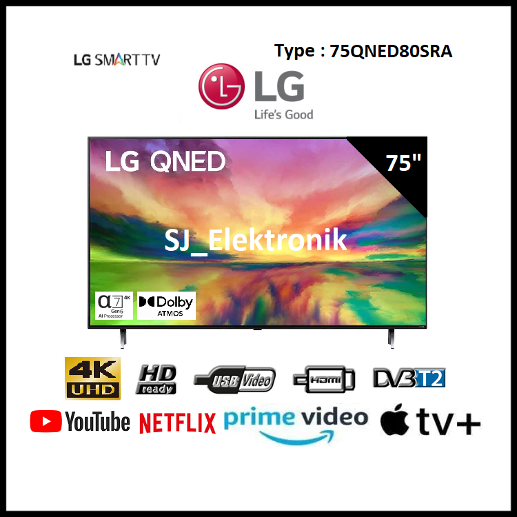 Jual (KHUSUS LUAR KOTA) LG QNED 75 Inch 75QNED80SRA - 75QNED80 UHD 4K Smart TV - QNED80 | Shopee ...