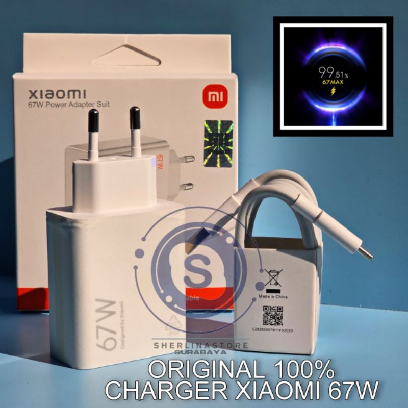 Jual Charger Xiaomi Turbo 67W Type C Fast Charger 67Watt Redmi Note 11 ...