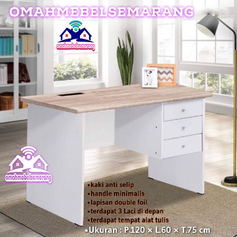 Jual Meja kerja kantor ½ biro SN01 meja tulis belajar 120 office desk ...