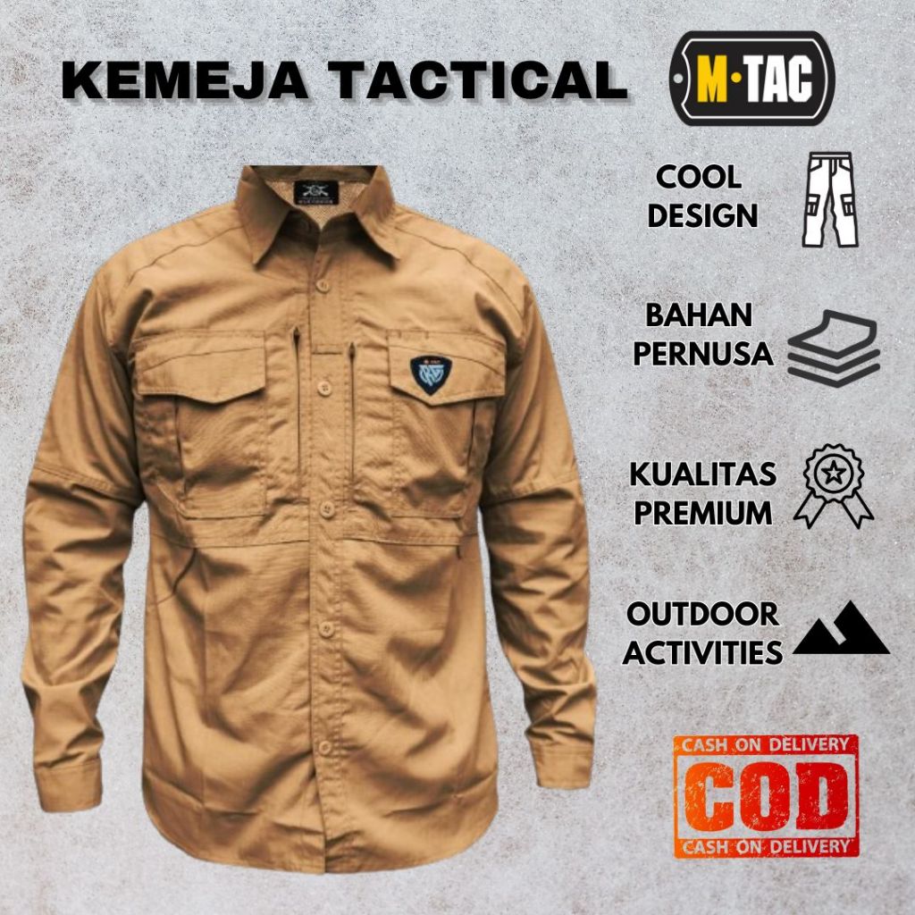 Jual Kemeja Tactical M - TAC Lengan Panjang Pria dan Wanita | Shopee Indonesia