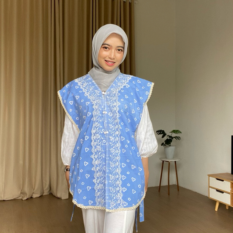 Jual Kayla vest Batik renda / vest kondangan / Vest Batik / Clowy vest ...