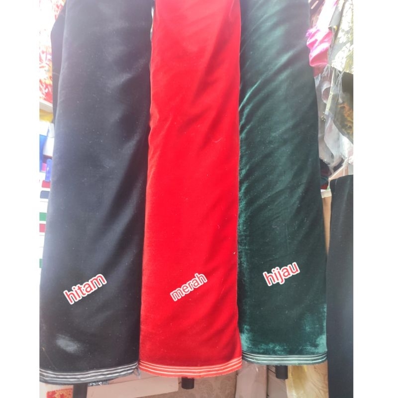 Jual Kain Bahan bludru velvet serat micro halus/ bahan beludru velvet ...