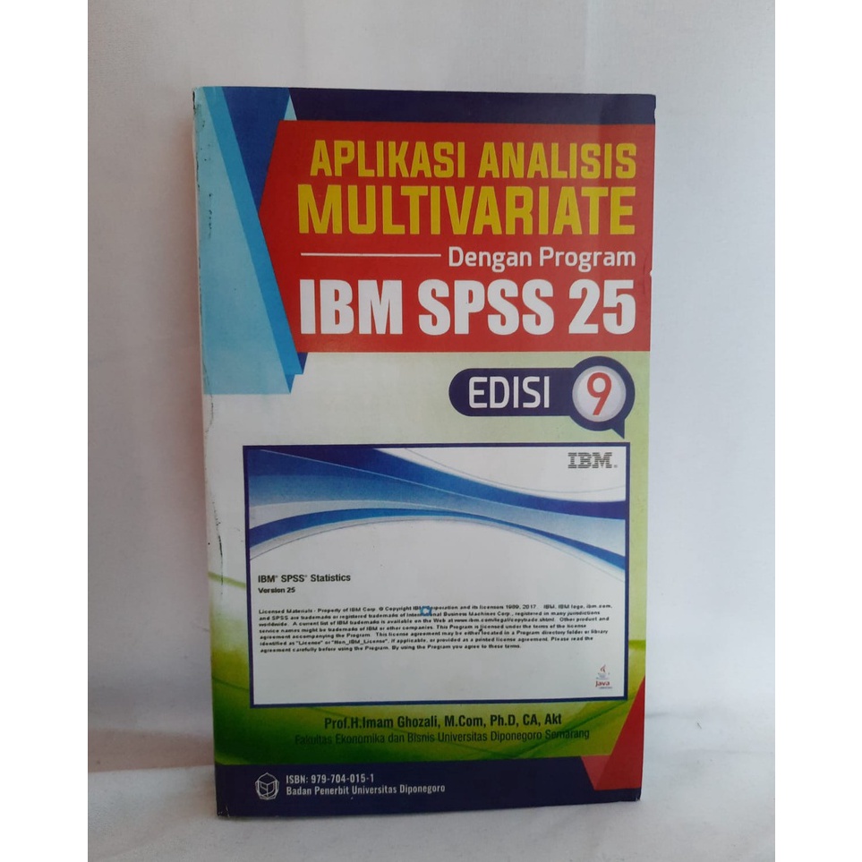 Jual Obral Harga BUKU APLIKASI ANALISIS MULTIVARIATE DENGAN PROGRAM IBM SPSS 25 EDISI 9 BY IMAM ...