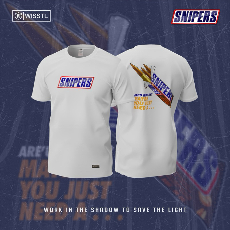 Jual T-SHIRT: SNIPERS (PUTIH) | Shopee Indonesia