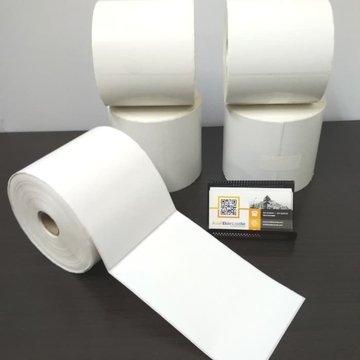 Jual Label Thermal 100x150mm isi 500 Lembar Roll Lipat/ Barcode Pengiriman Paket Sticker Label ...