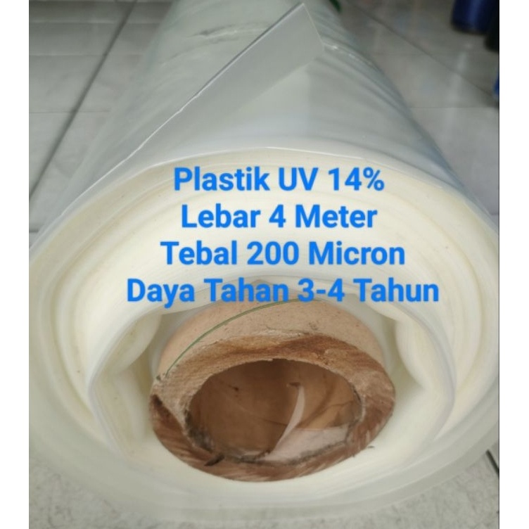 Jual uq Plastik UV Lebar 4 meter Ketebalan 2 Micron 14 Hidroponik | Shopee Indonesia