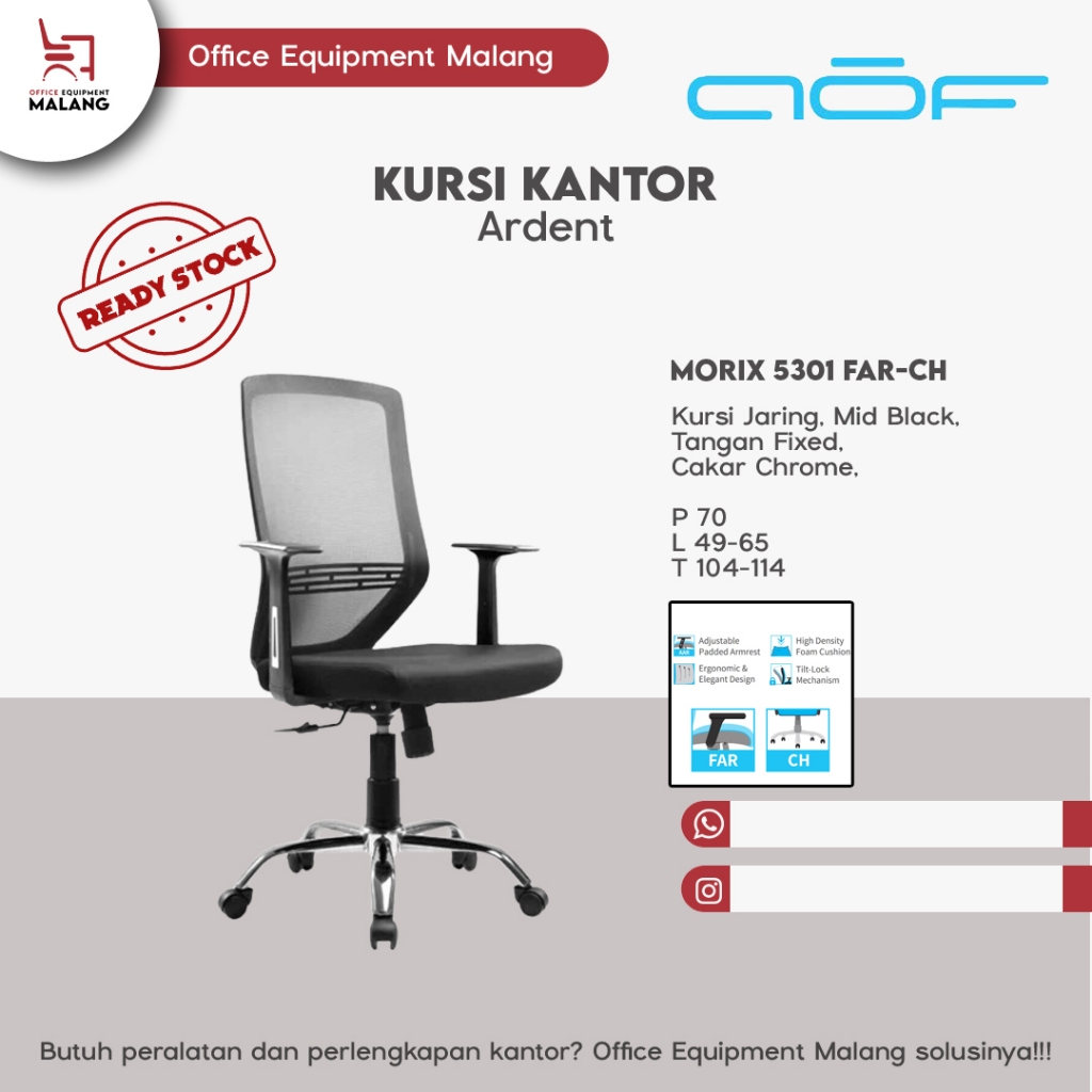 Jual KURSI KANTOR ARDENT MORIX 5301/KURSI KANTOR?KURSI STAF | Shopee ...