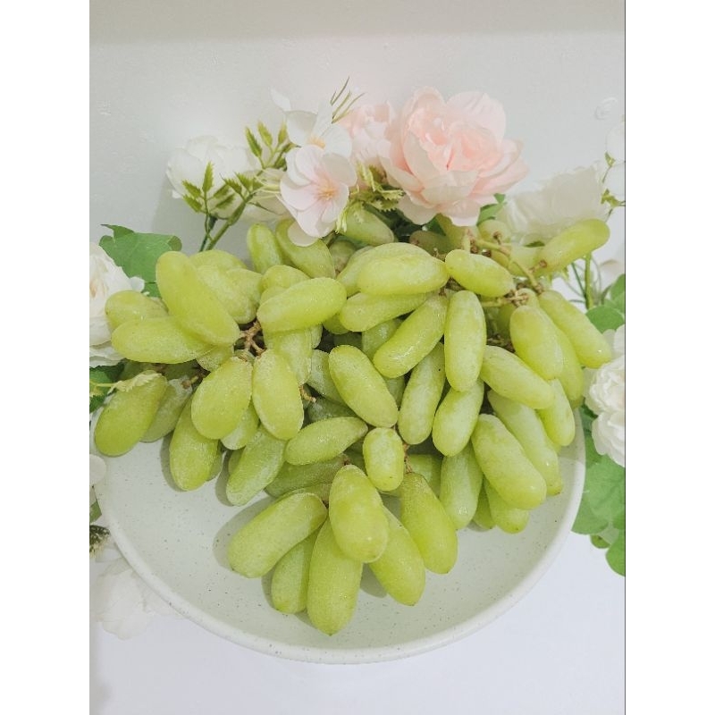 Jual Anggur Long Thompson Sapphire hijau Manis Garing | Shopee Indonesia