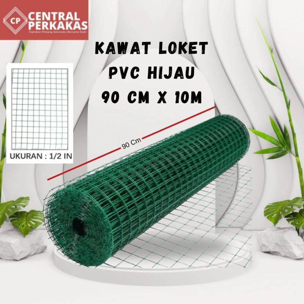 Jual KAWAT LOKET PVC PER ROLL 10M BUKAN 7M / KAWAT KANDANG / KAWAT RAM ...