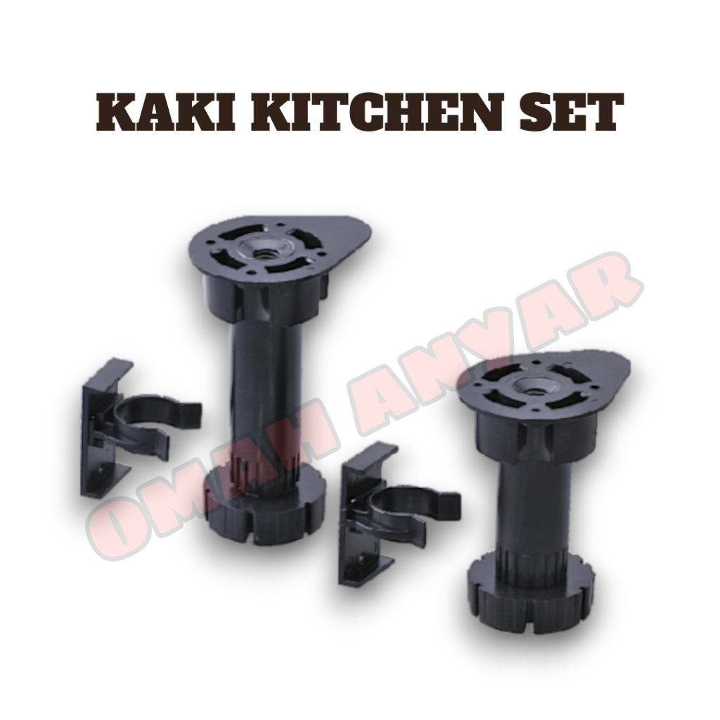 Jual Kaki Meja Lemari Kitchen 10cm Set Dapur Stabil Adjuster Plastik ...