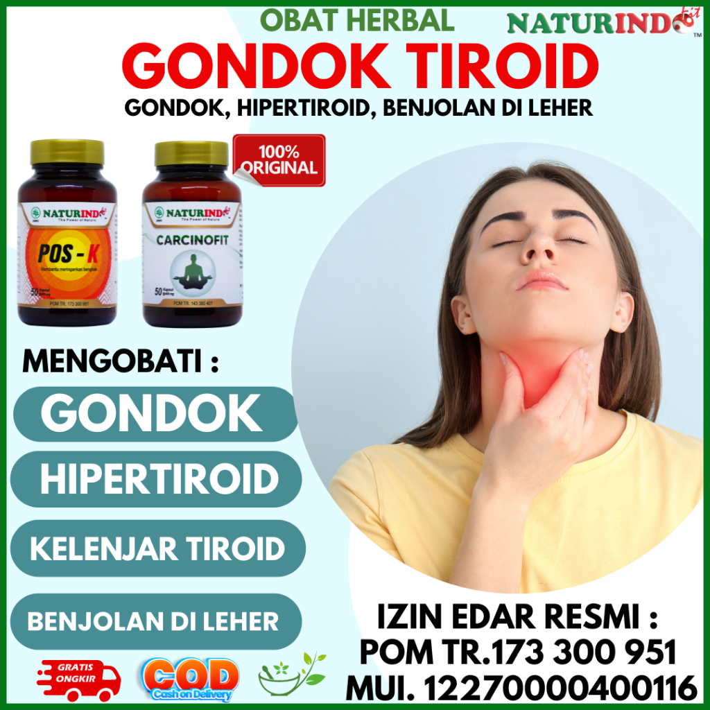 Jual Obat Gondok Kelenjar Tiroid Hipertiroid Gondok Beracun Kista ...