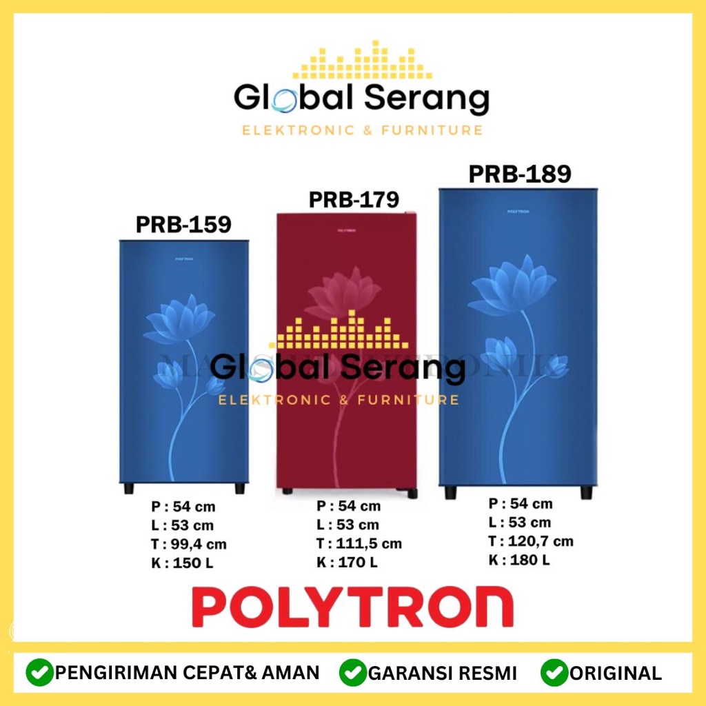 Jual KULKAS POLYTRON 189R / 189B | FREEZER JUMBO | Shopee Indonesia