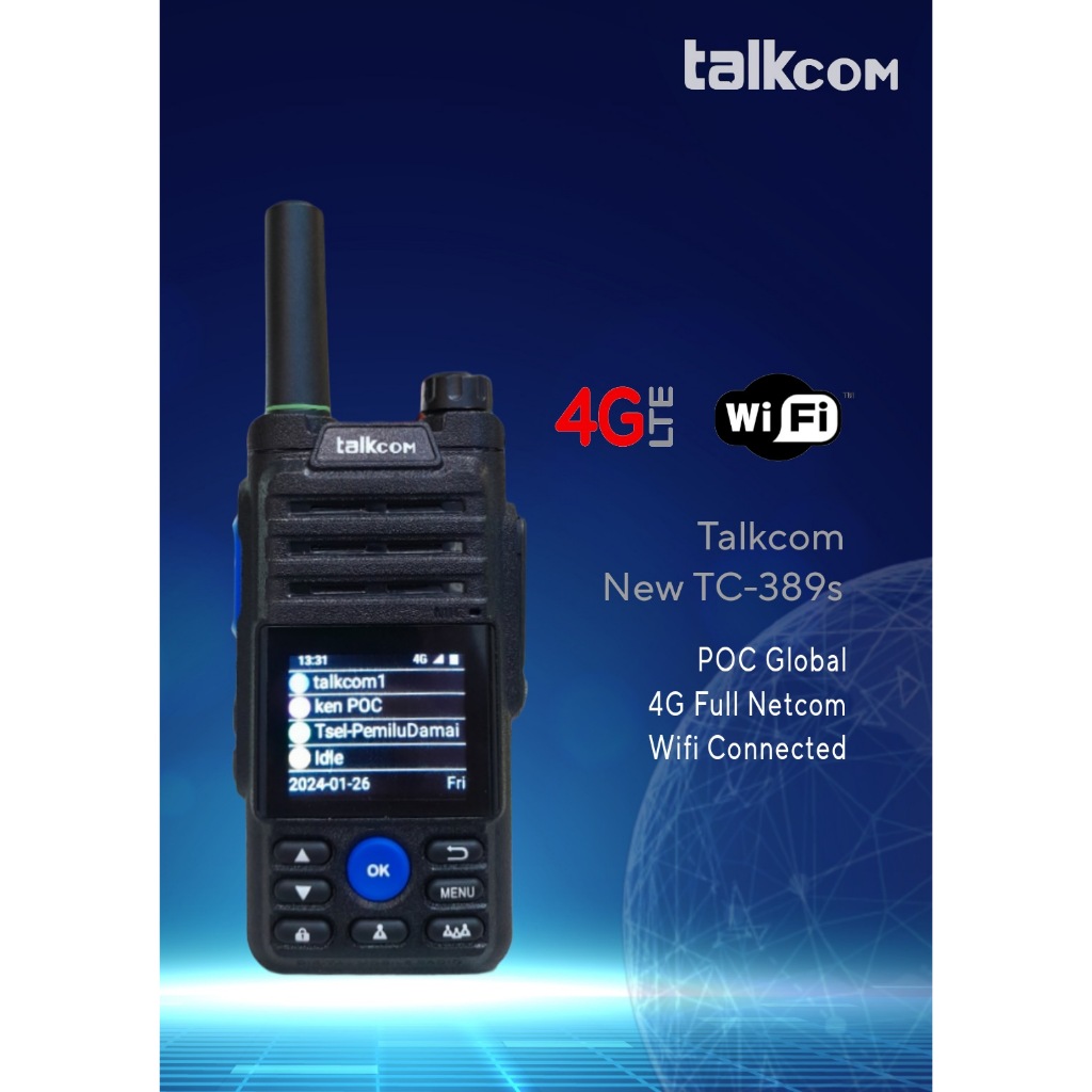 Jual HT POC TALKCOM TC-389S 4G WIFI Free Poc Global Permanen | Shopee ...