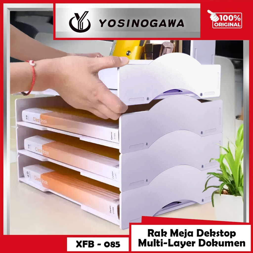 Jual YOSINOGAWA - Rak file penyimpanan desktop multi-lapis yang dapat ...