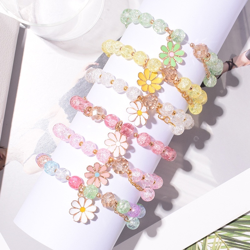 Jual Gelang Aesthetic Daisy Rumbai Bunga Kristal Wanita - Crystal Daisy ...