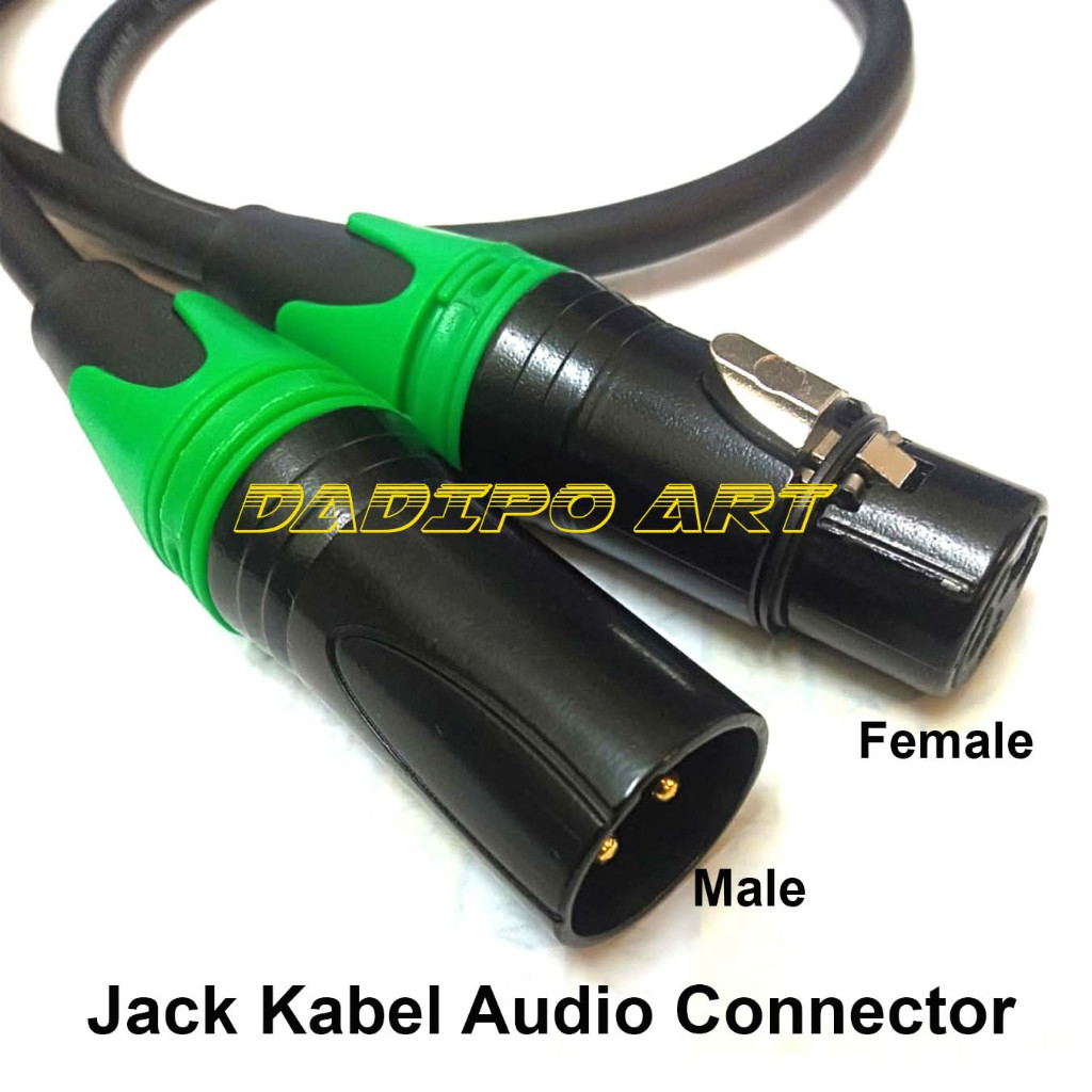 Jual Kabel Jumper Kabel Mik Canon Male to Canon Female -Jack Audio ...