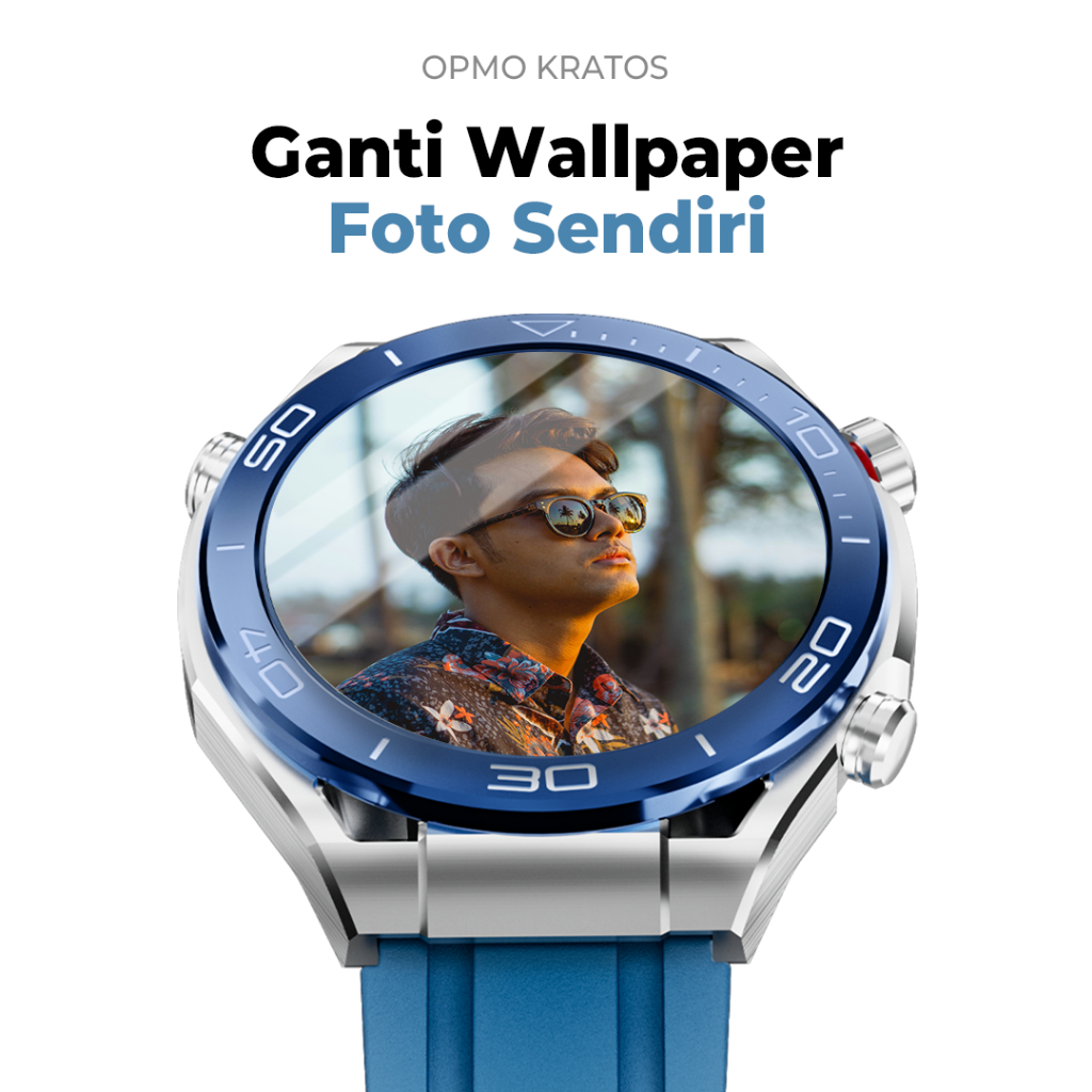 Jual OPMO Kratos Smartwatch Double Strap Rubber + Stainless Steel ...