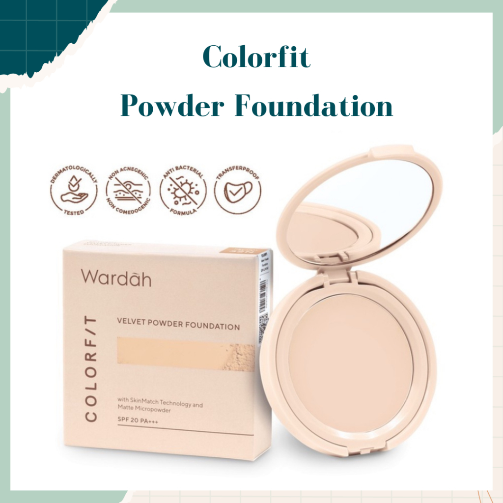 Jual Wardah Colorfit Velvet Powder Foundation SPF 20 PA+++ | Shopee ...