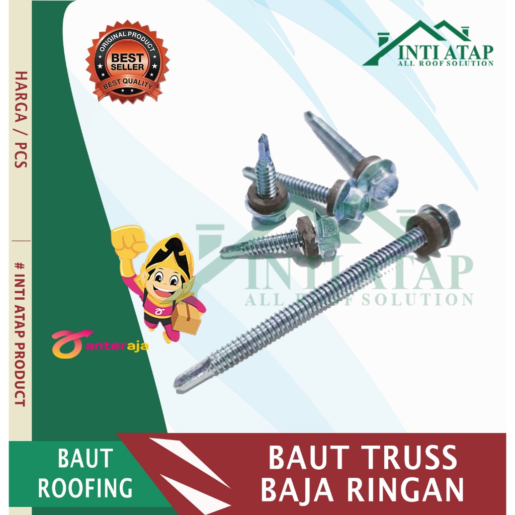 Jual BAUT ATAP BAUT ROOFING KLIPLOCK ( WAFER HEAD ) | Shopee Indonesia