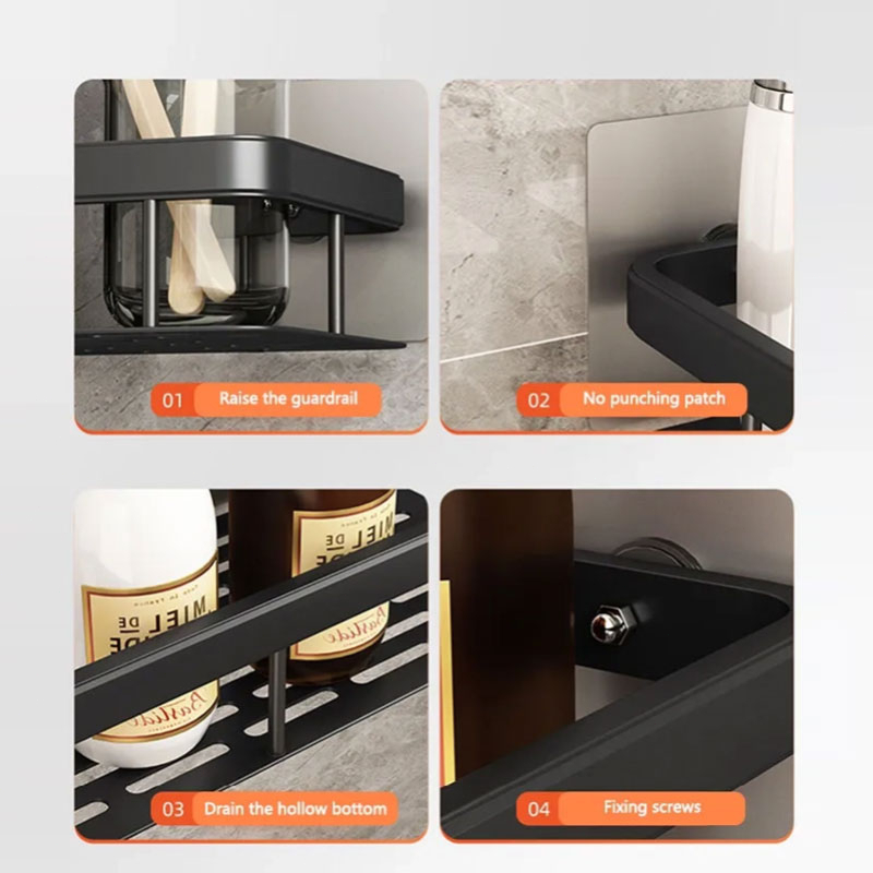 Jual SUS 304 Rak kamar mandi Rak sudut stainles steel Rak sabun shampoo ...