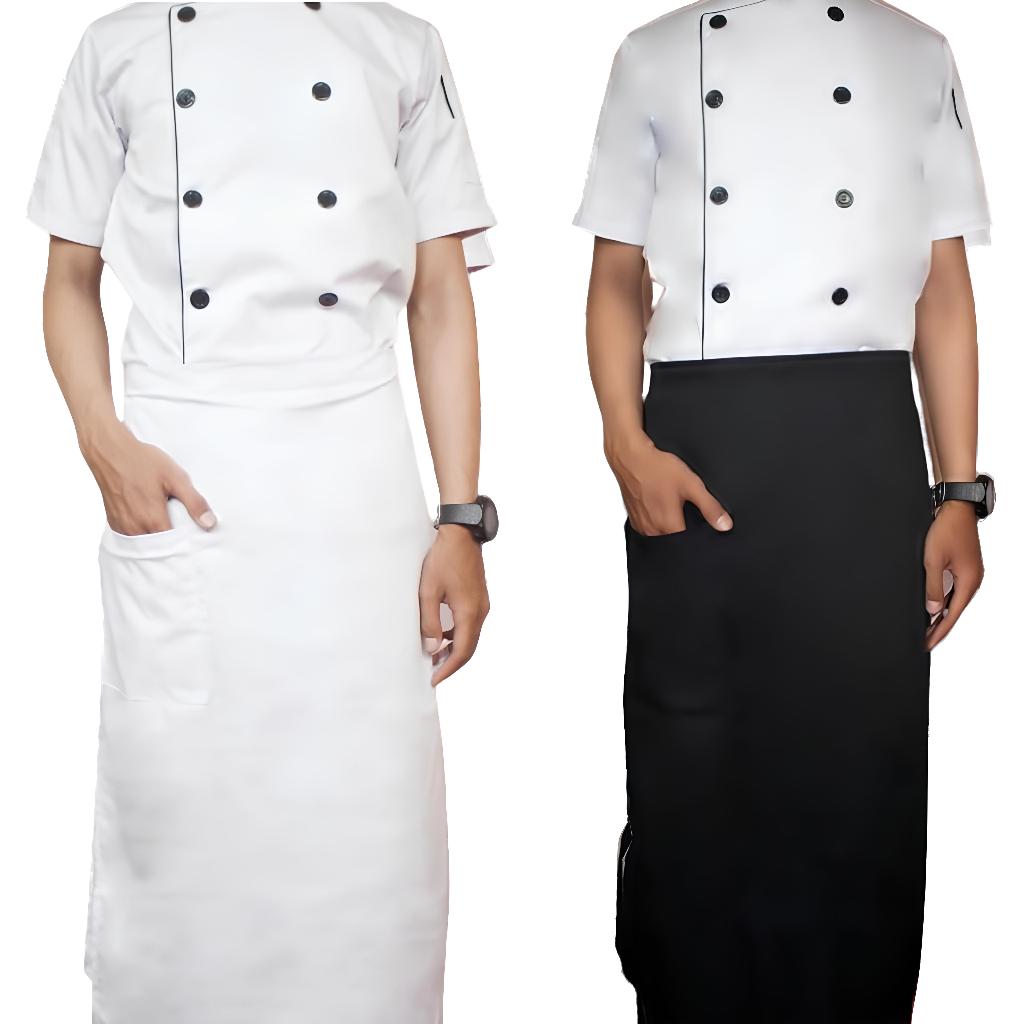 Jual Apron Chef Apron Masak Celemek Koki Model Half Long | Shopee Indonesia