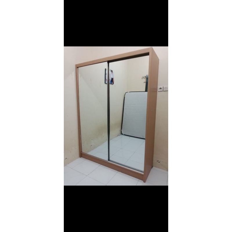 Jual LEMARI SLIDING DOOR/LEMARI PAKAIAN SLIDING FULL CERMIN/LEMARI ...