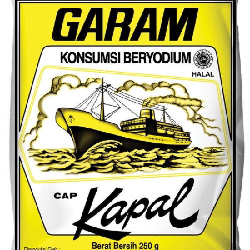 Jual Garam kapal Garem cap kapal 250 gram | Shopee Indonesia