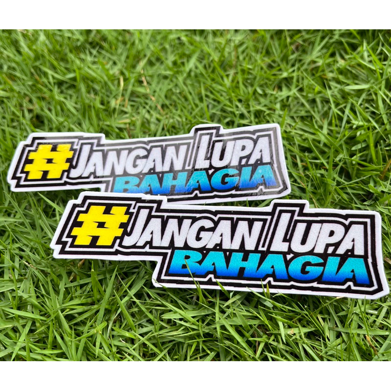 Jual stiker biasa jangan lupa bahagia stiker motor stiker helm | Shopee ...