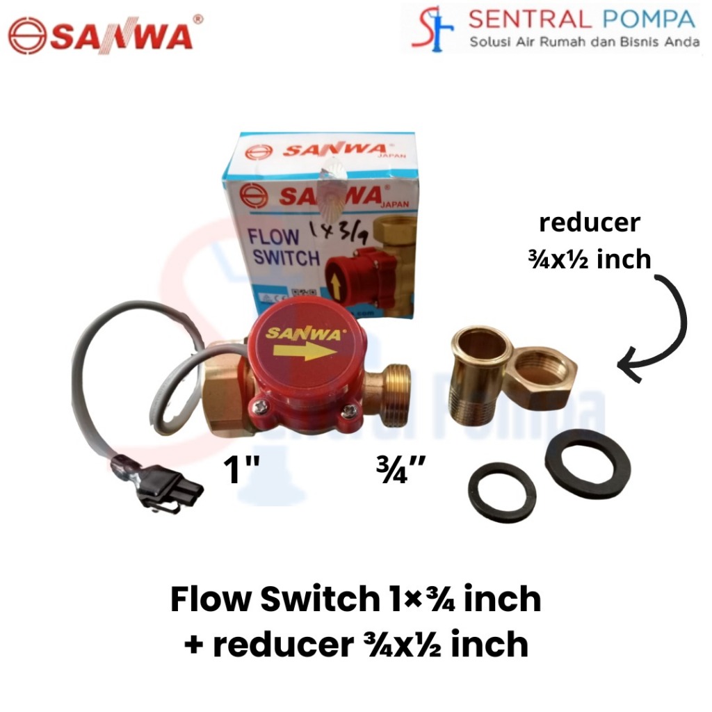 Jual SANWA Flow Switch 1 x 3/4" Otomatis Pompa 1x3/4 inch | Sentral ...