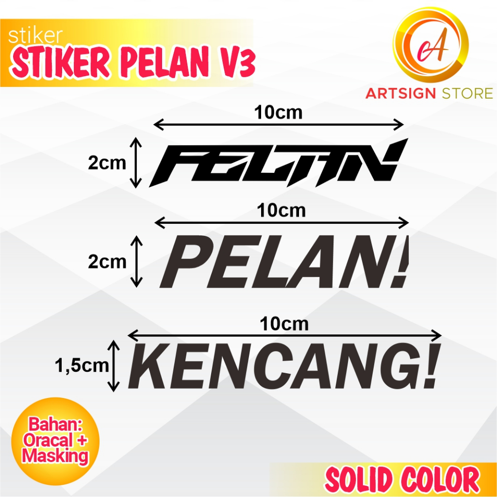 Jual Stiker Copy Pelan / Stiker Pelan / Stiker Text Pelan / Stiker ...