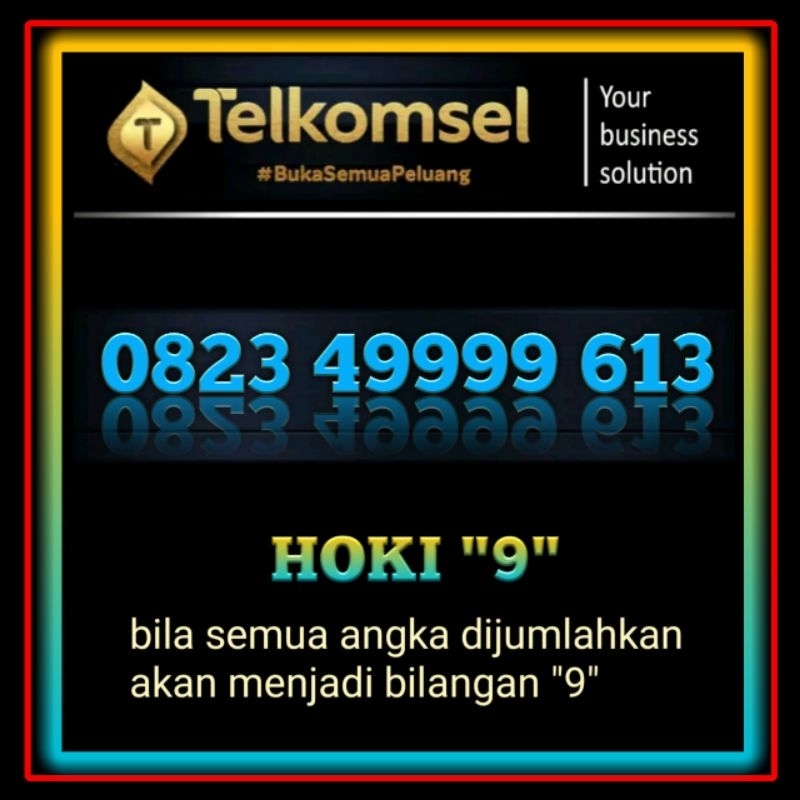 Jual Nomor cantik perdana Telkomsel berkualitas varian angka Hoki bilangan 9 minimalis limited ...
