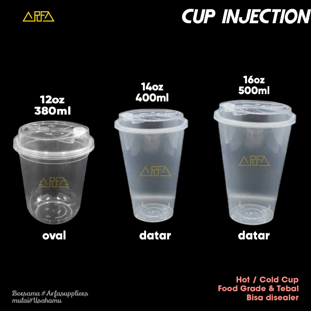 Jual Gelas Cup Injection 12oz 14oz 16oz | Shopee Indonesia